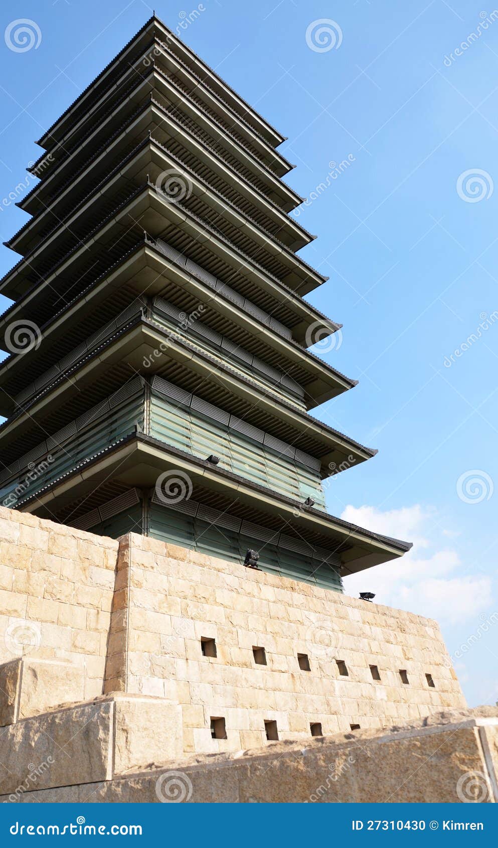 Chinese Ancient Tower stock photo. Image of peaceful - 27310430