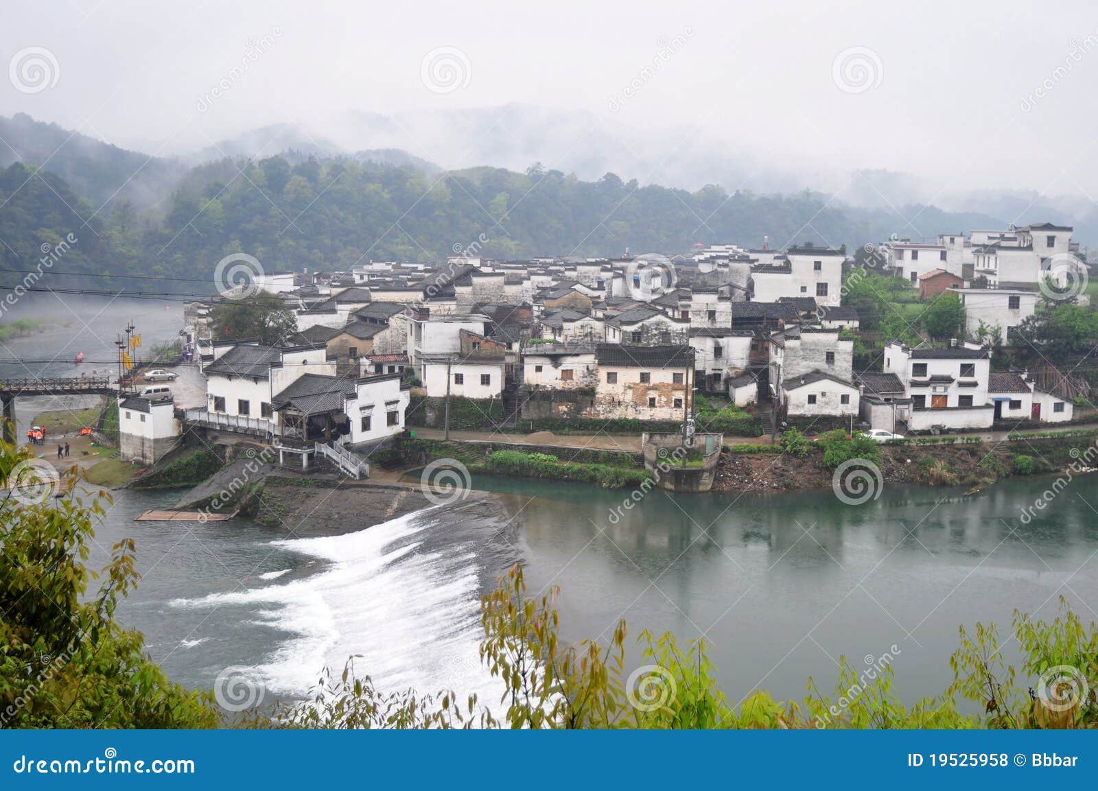 Chinese ancient town stock photo. Image of river, historical - 19525958