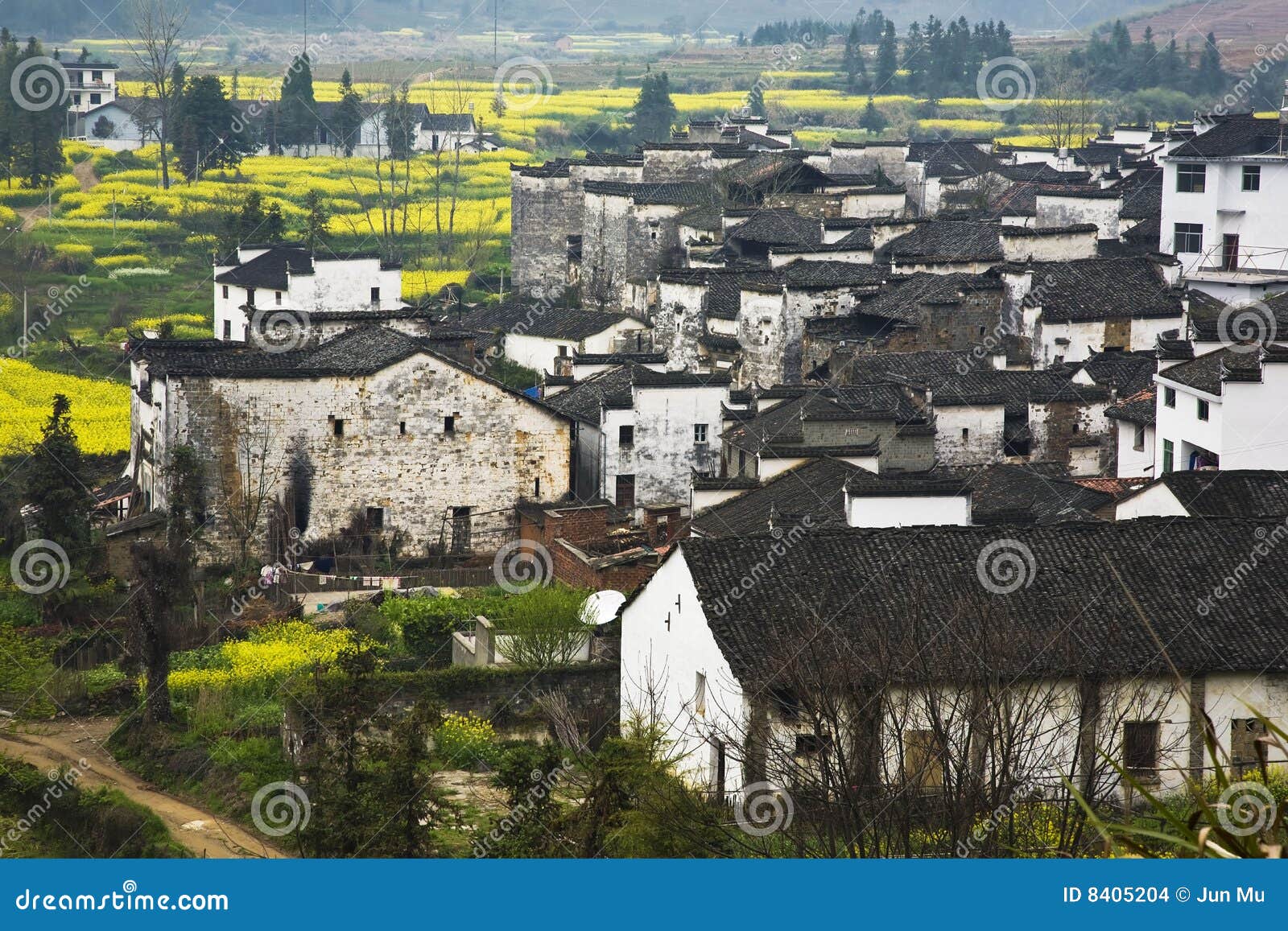 Chinese ancient villages stock photo. Image of antique - 8405204