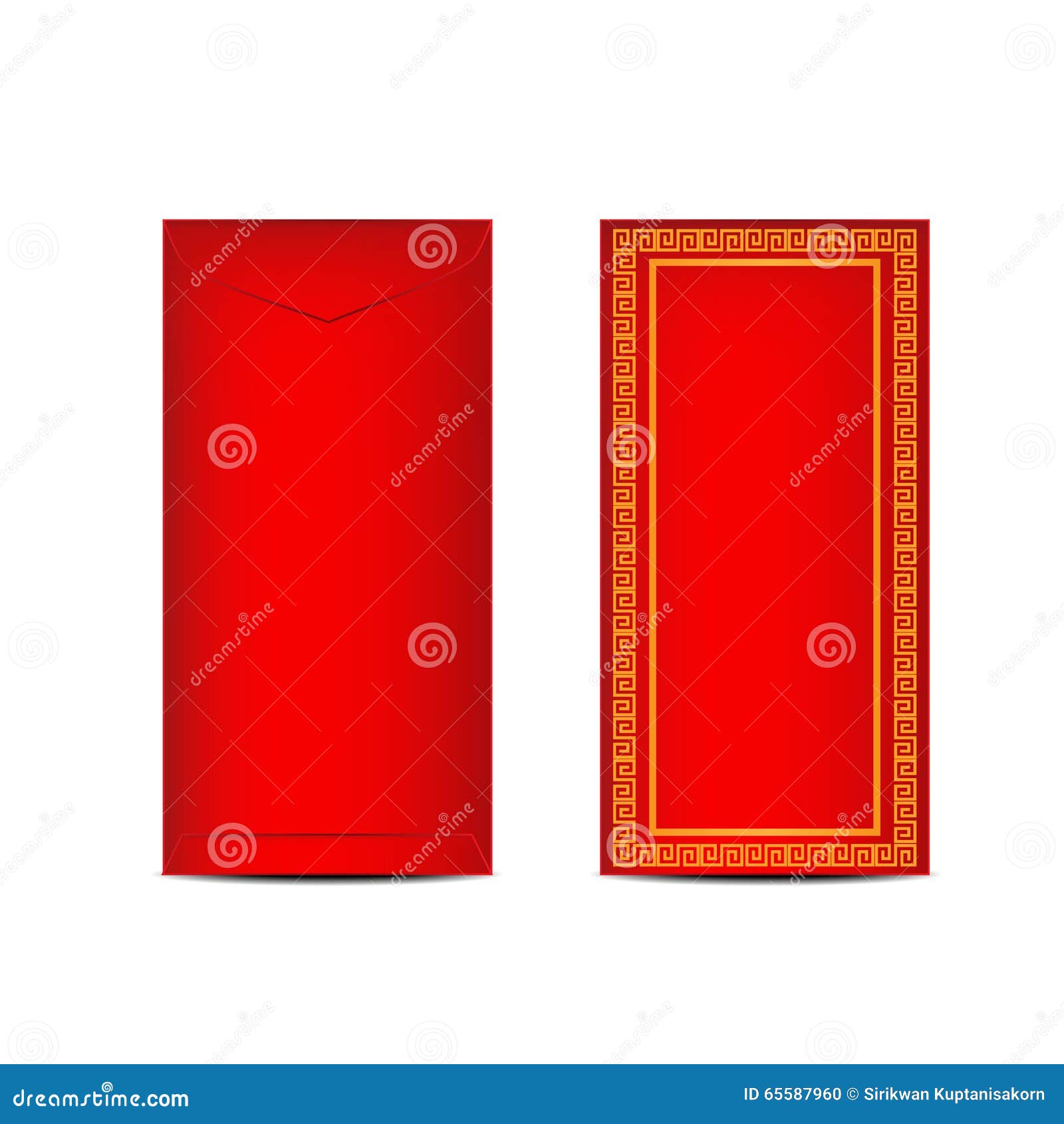 Chinese Ang Pao or Red Envelope Stock Vector - Illustration of vector ...