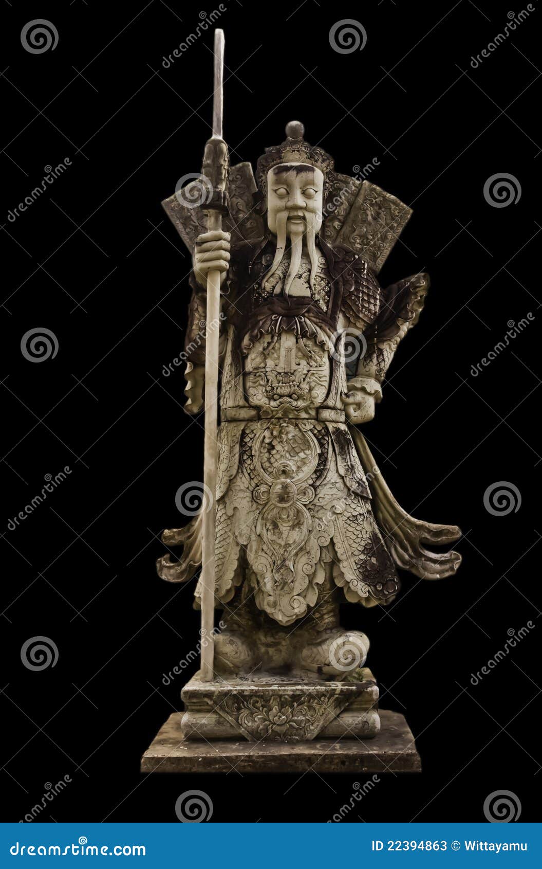 Chinese Angel in Black Isolation Stock Image - Image of serenity ...