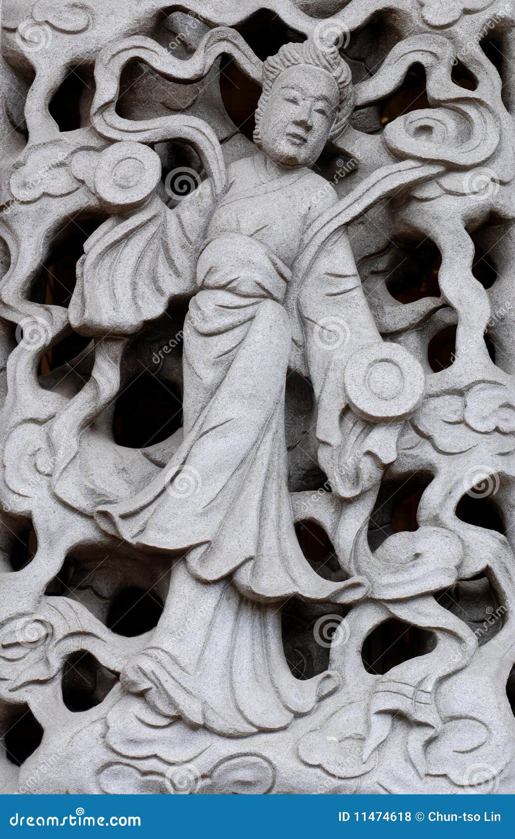 Chinese Angel On Temple's Wall. Royalty Free Stock Photos - Image: 11474618