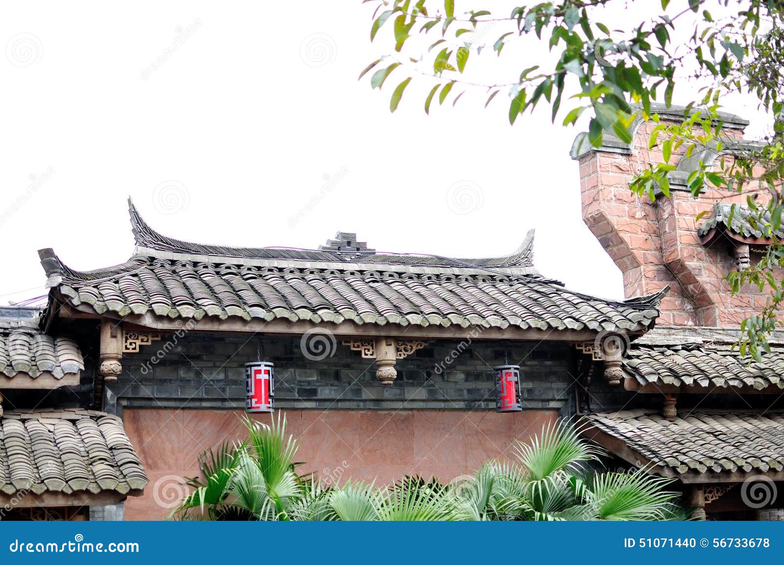 Chinese antique building stock photo. Image of color - 51071440