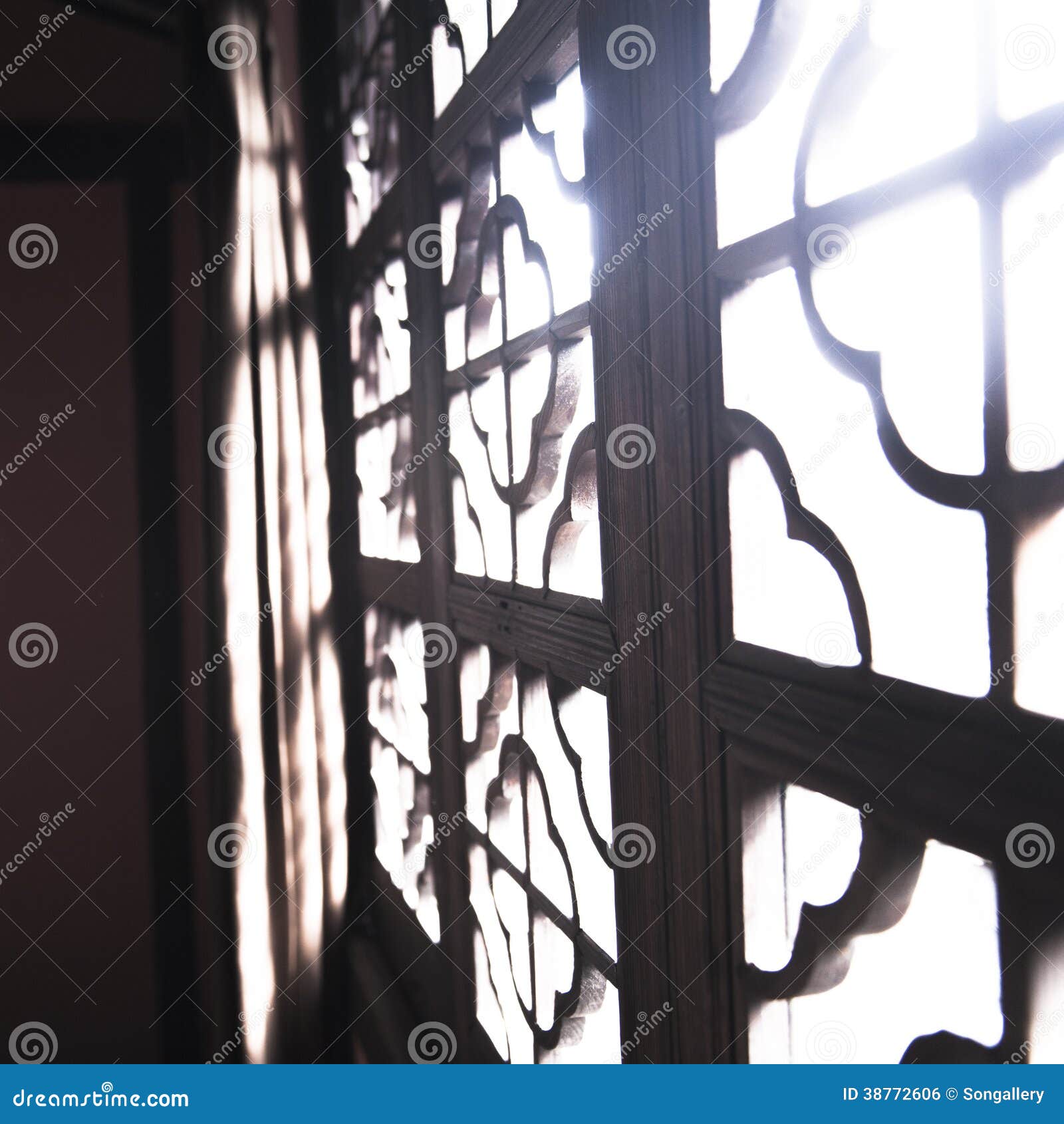 Chinese Antique Window Frame Stock Photo - Image of afternoon, antique ...