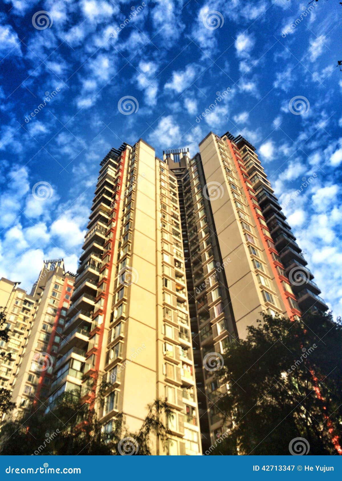 Chinese Apartment Buildings Stock Image - Image of urban, white: 42713347