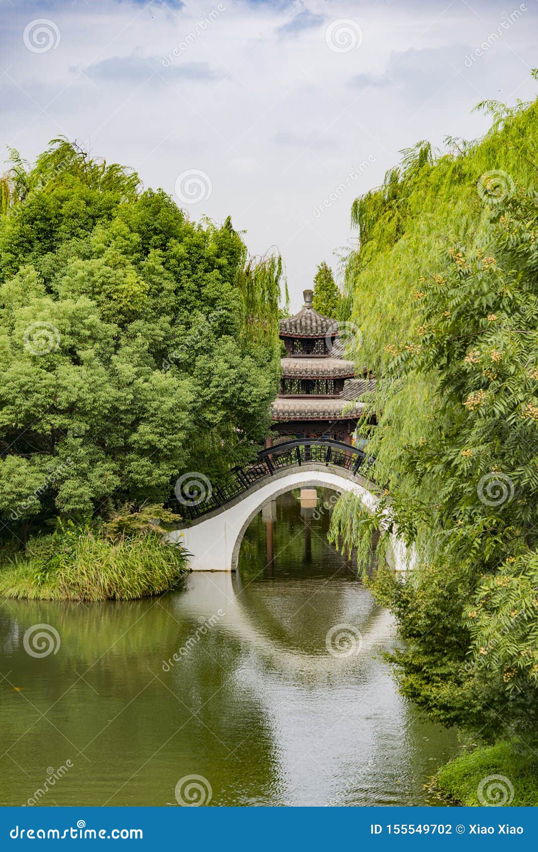 Arch Bridge stock photo. Image of chinese, facade, cityscape - 155549702