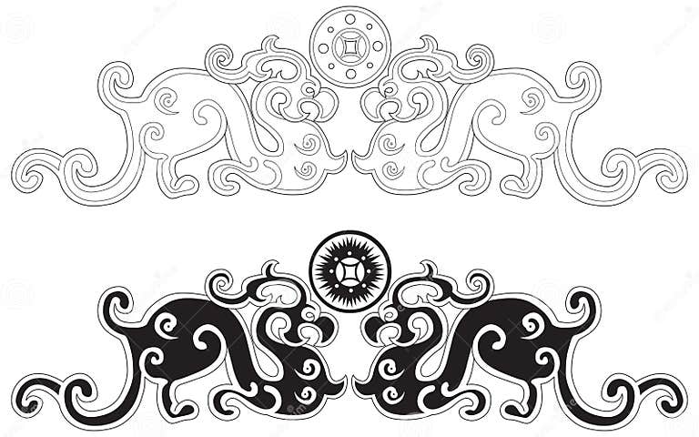 Chinese Art Elements stock vector. Illustration of panel - 6154824