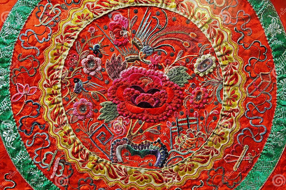 Chinese art: embroidery stock photo. Image of tradition - 4823500