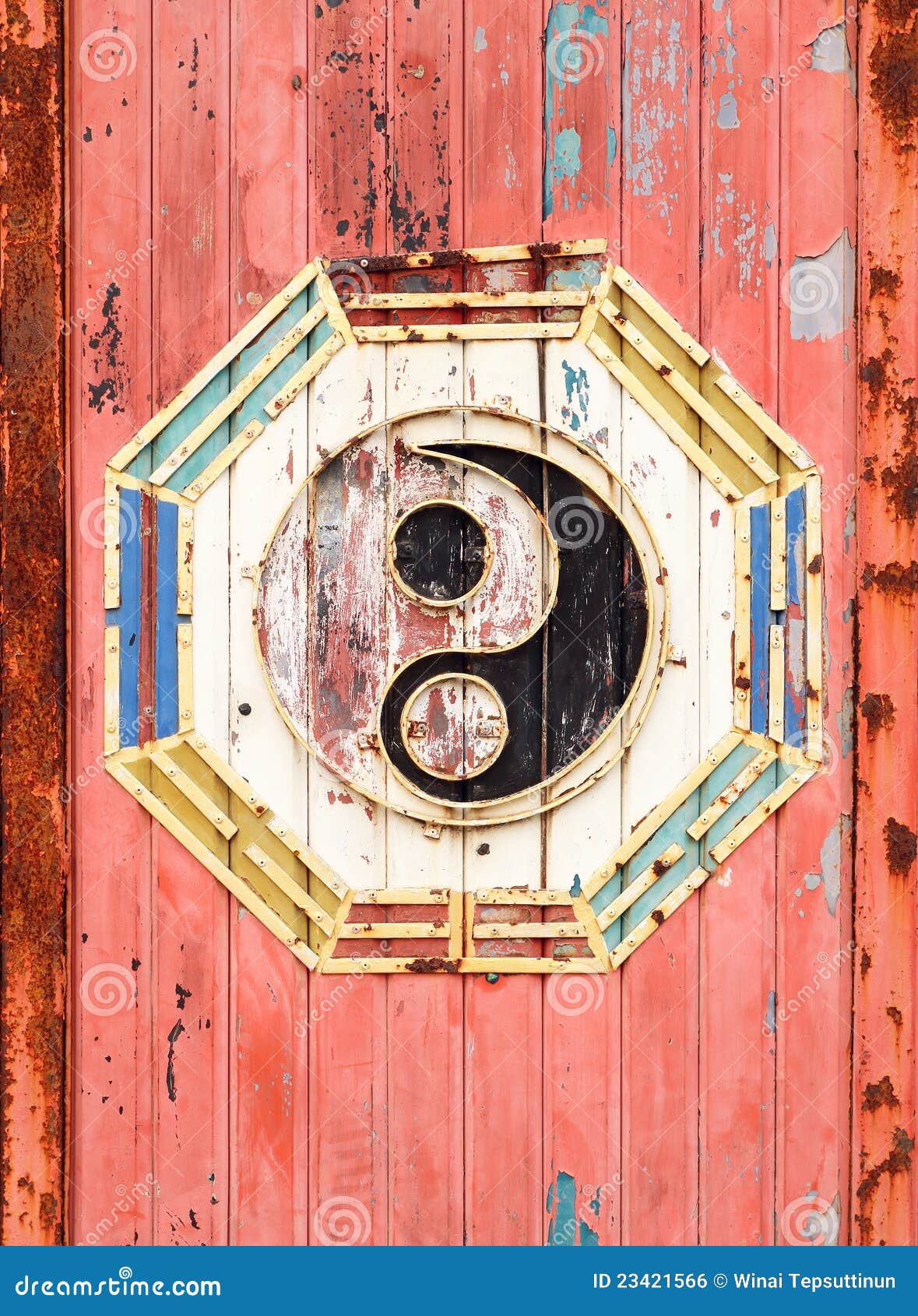 Chinese ba gua stock photo. Image of rusty, symbol, taiji - 23421566