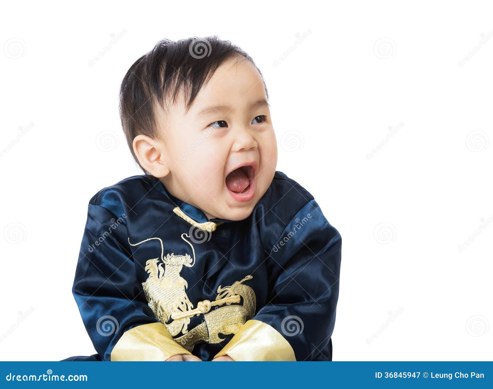 Chinese baby giggle stock image. Image of smile, costume - 36845947