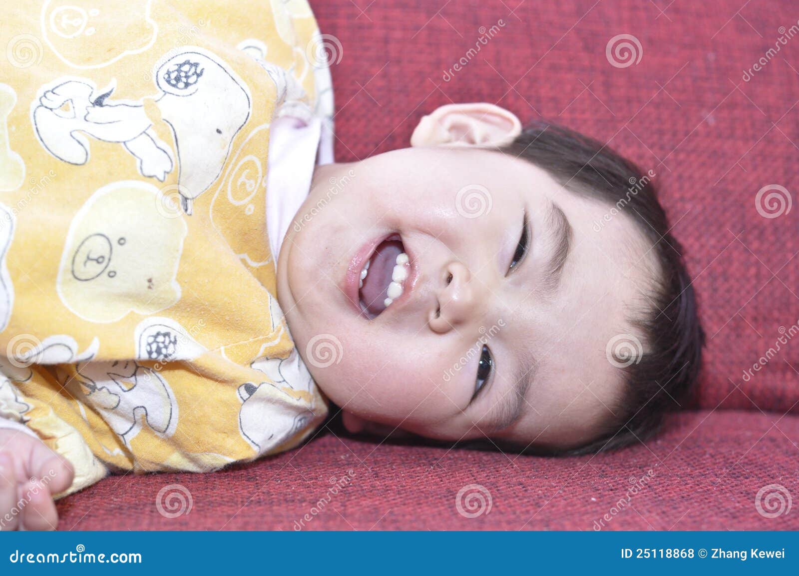 A chinese baby is laughing stock photo. Image of lovely - 25118868