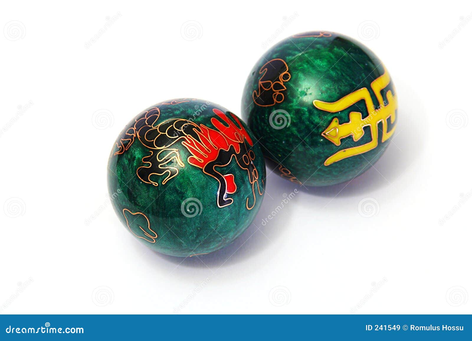 Chinese balls stock image. Image of jade, painted, laquer - 241549