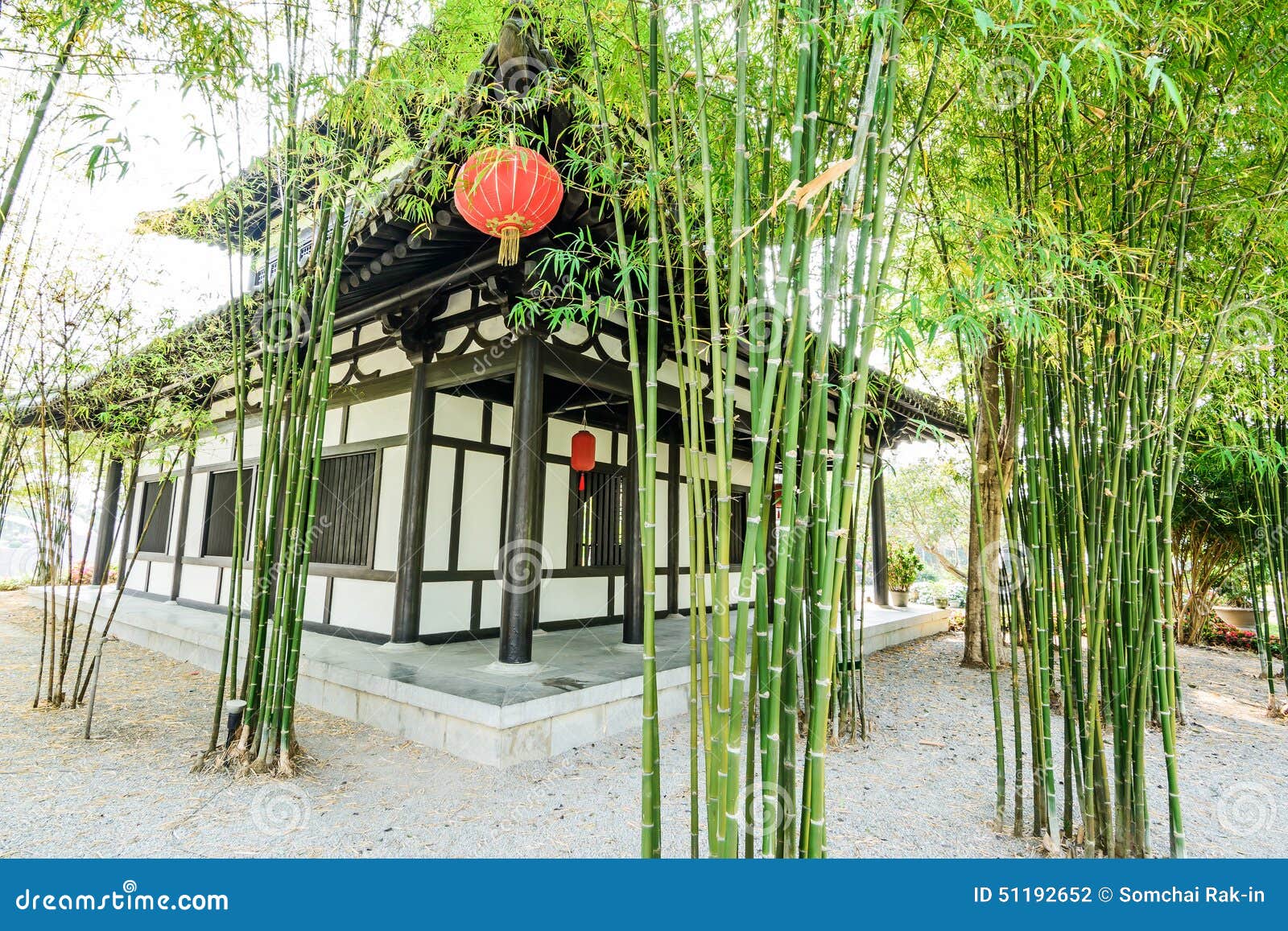 The Chinese Bamboo Garden and House Stock Photo - Image of historic ...