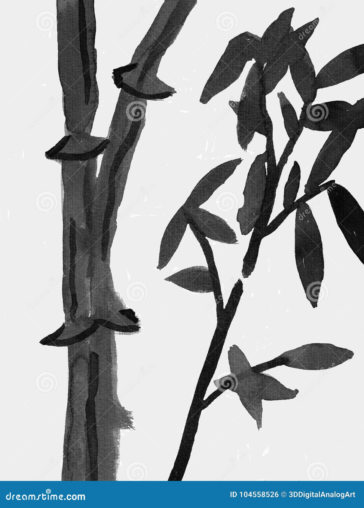 Chinese Bamboo Tree Drawing
