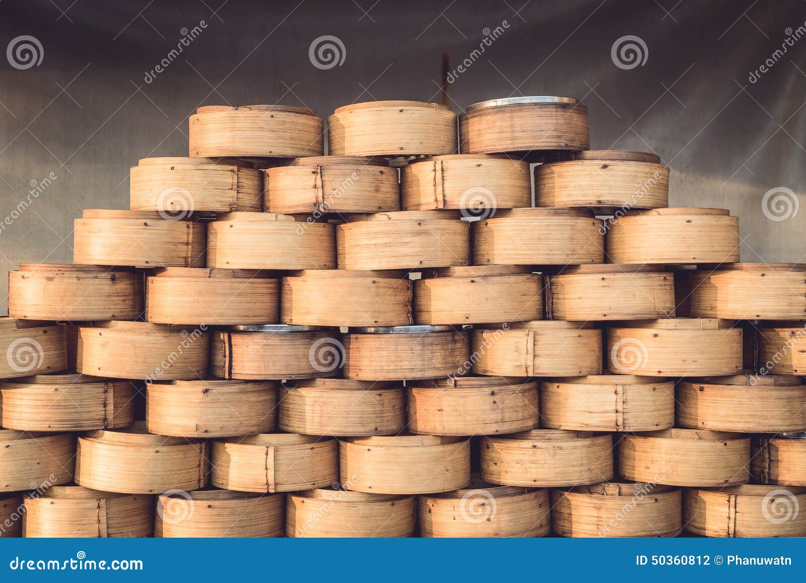 Chinese Bamboo Steamer for Steaming Chinese Food Stock Photo - Image of ...