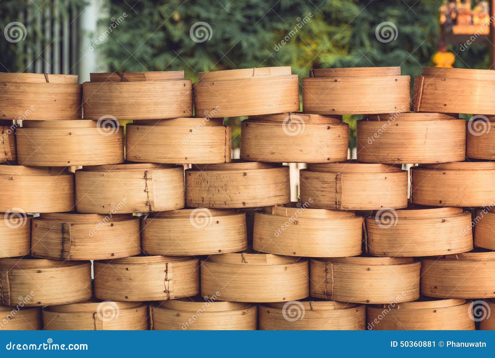 Chinese Bamboo Steamer for Steaming Chinese Food Stock Image - Image of ...