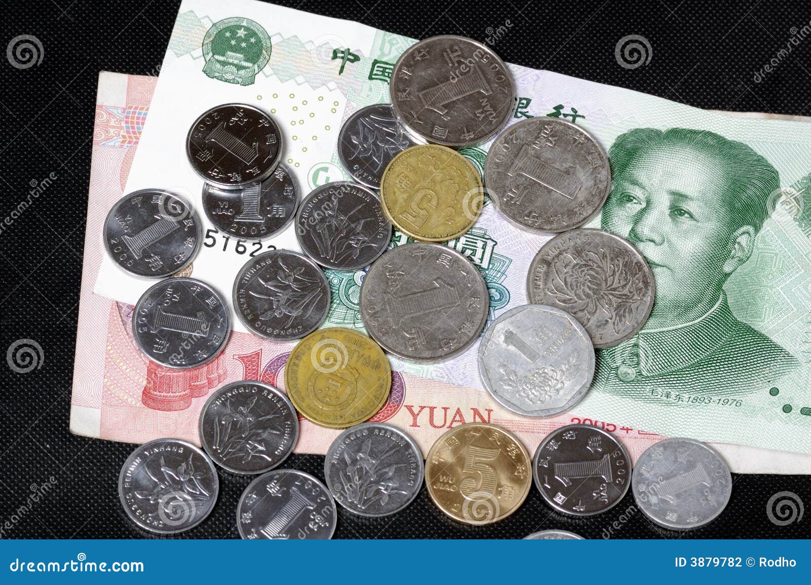 Chinese Banknotes and Coins Stock Photo - Image of finance, account ...