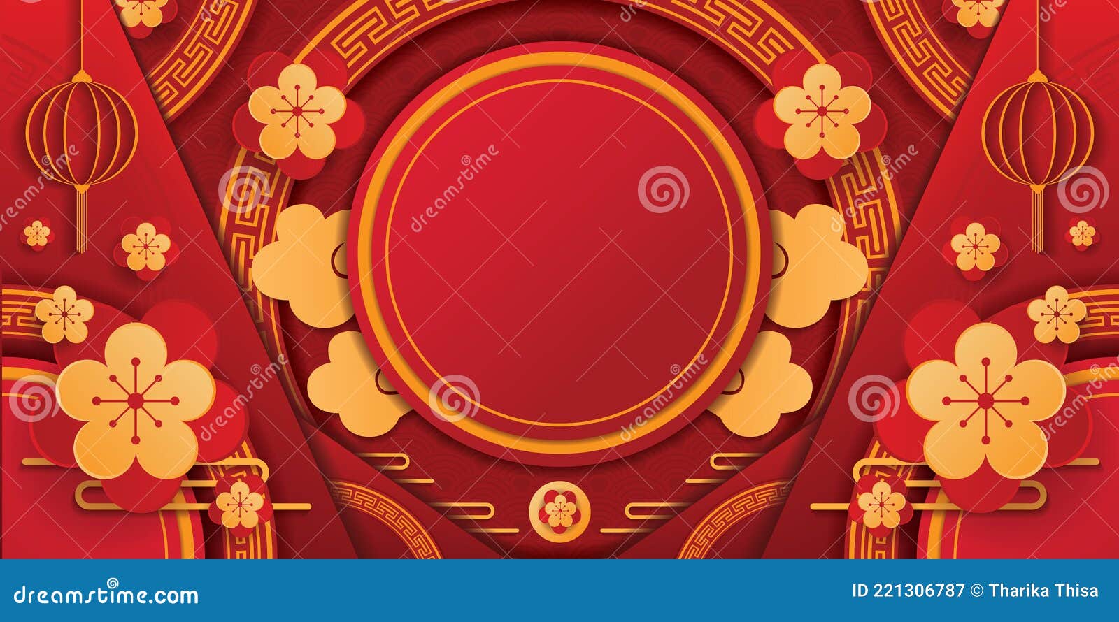 Chinese banner design stock vector. Illustration of greeting - 221306787