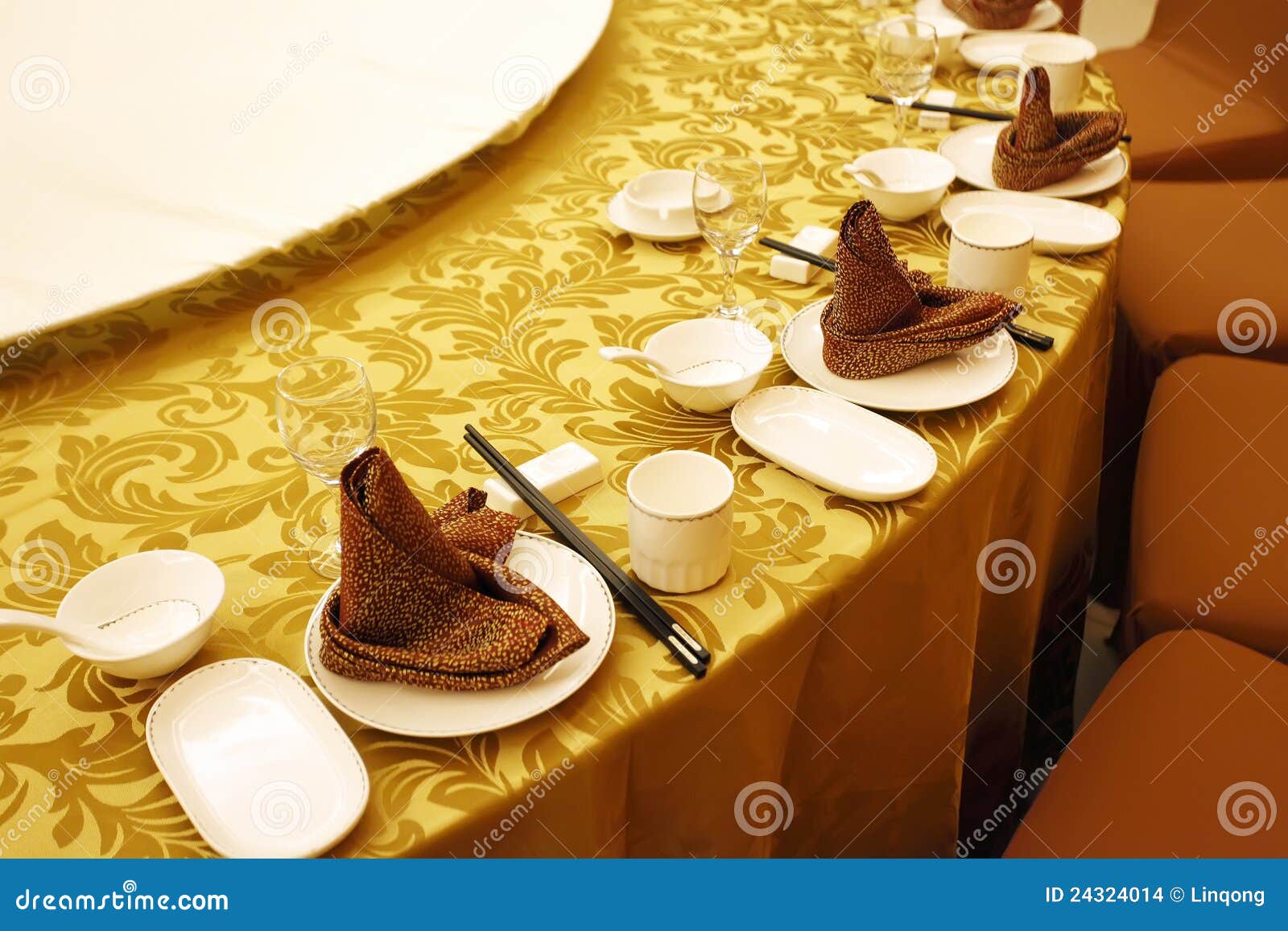 Chinese Banquet Table Setting. Stock Photo - Image of catering, asian ...