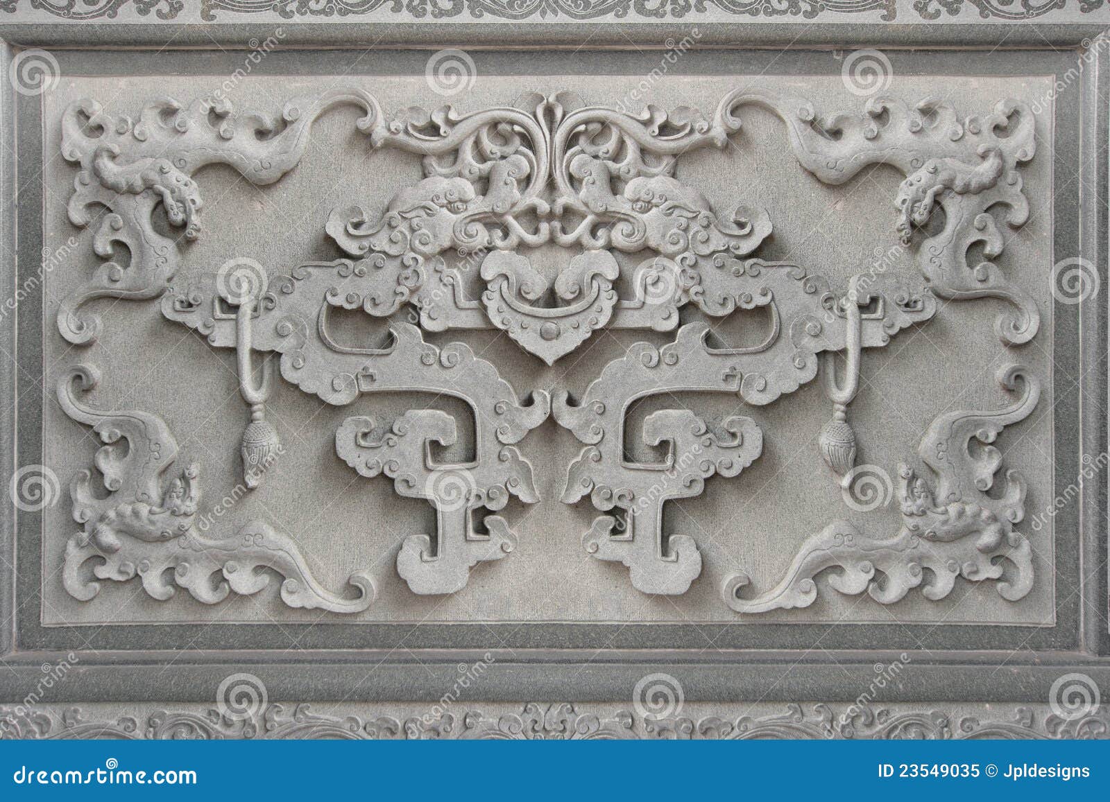 Chinese Bat Symbol Wall Stone Carving Stock Image - Image of wall ...