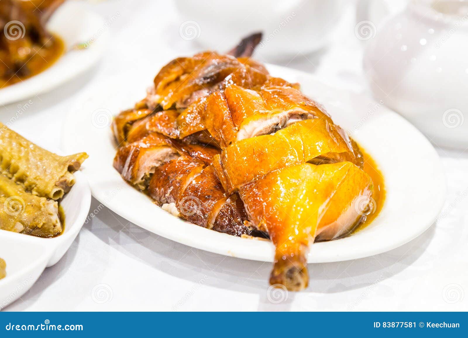 Chinese Bbq Roast Goose Served on Plate Stock Image - Image of meat ...