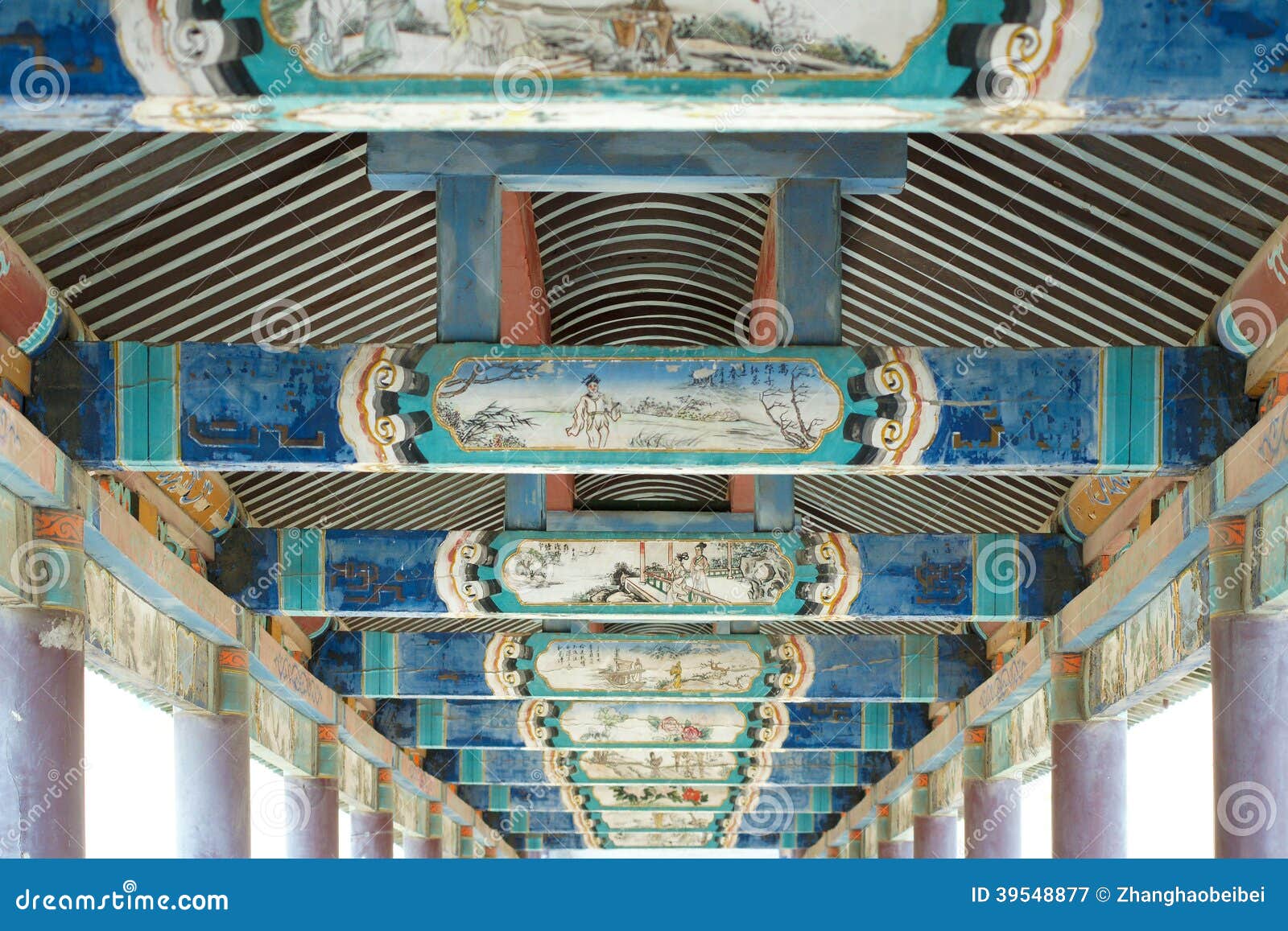 Chinese beams stock image. Image of beams, building, pillar - 39548877