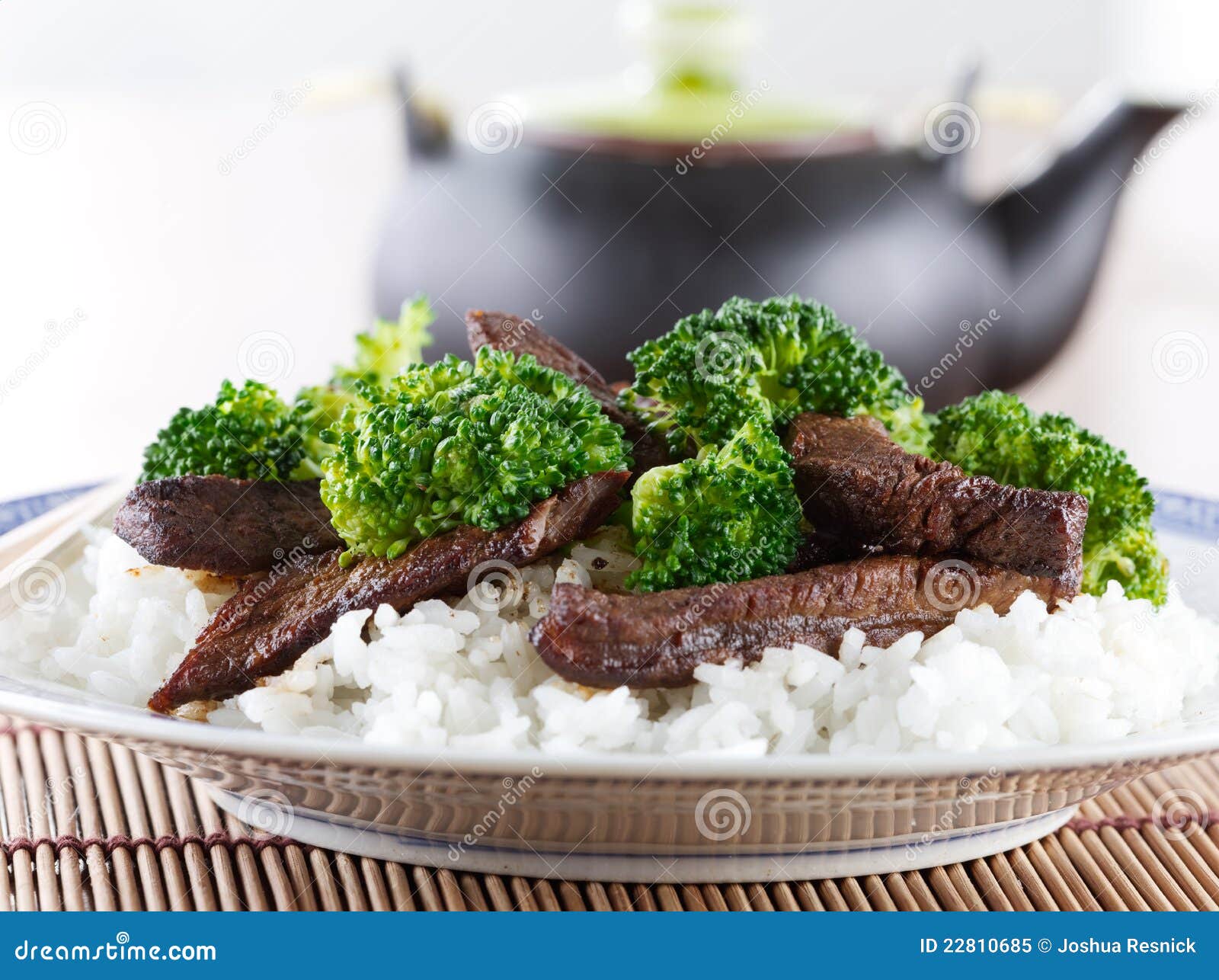 Chinese Beef and Broccoli on Rice Stock Image - Image of fresh, cook ...