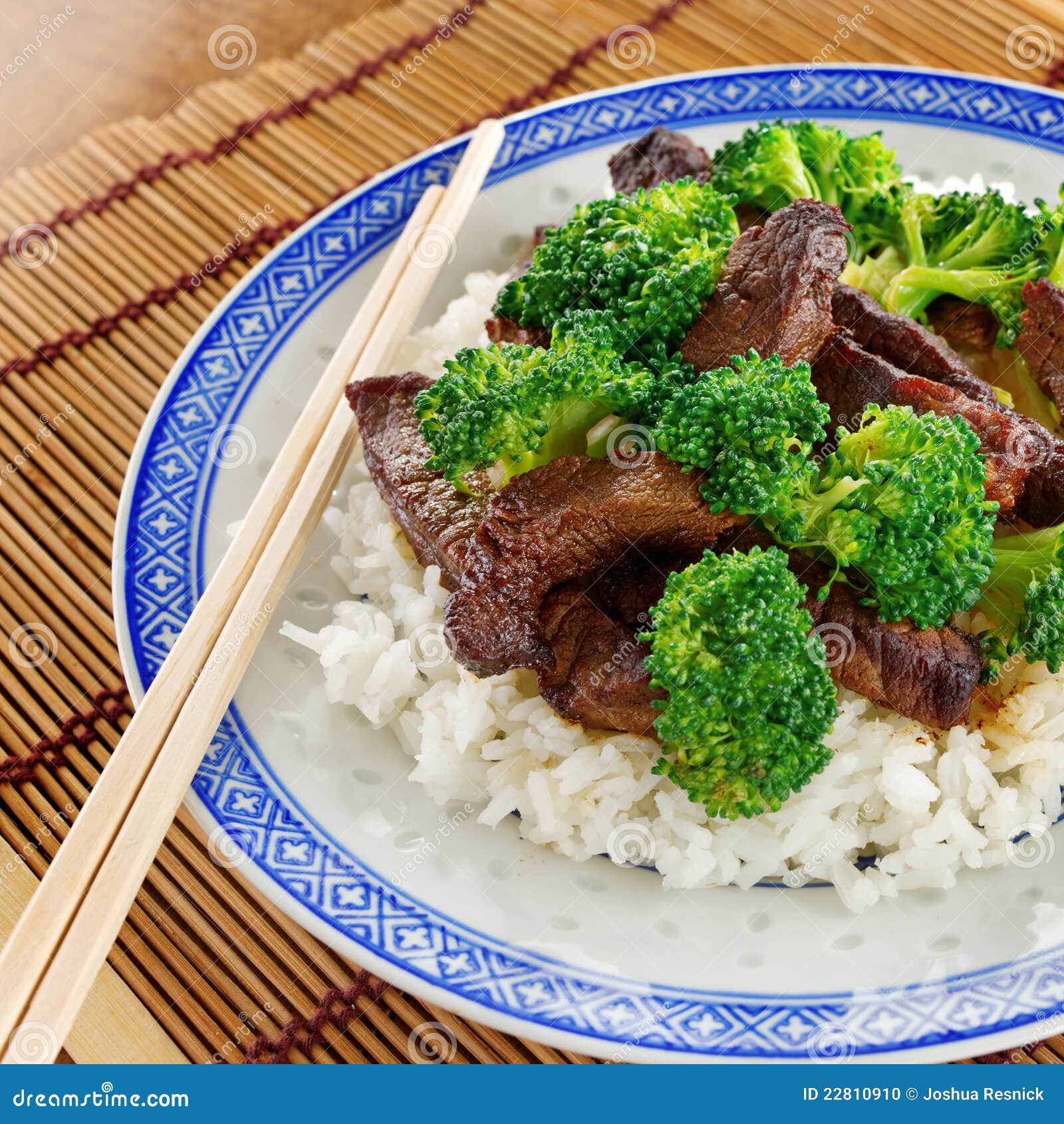 Chinese Beef and Broccoli on Rice Stock Photo - Image of chop ...
