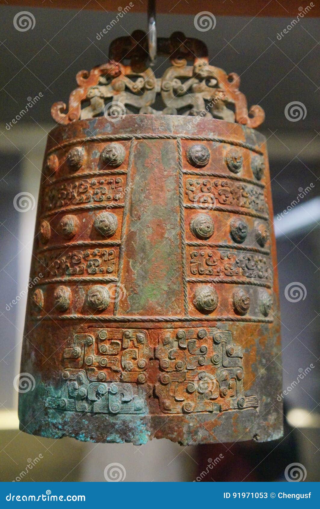 Chinese bell stock image. Image of decoration, character - 91971053