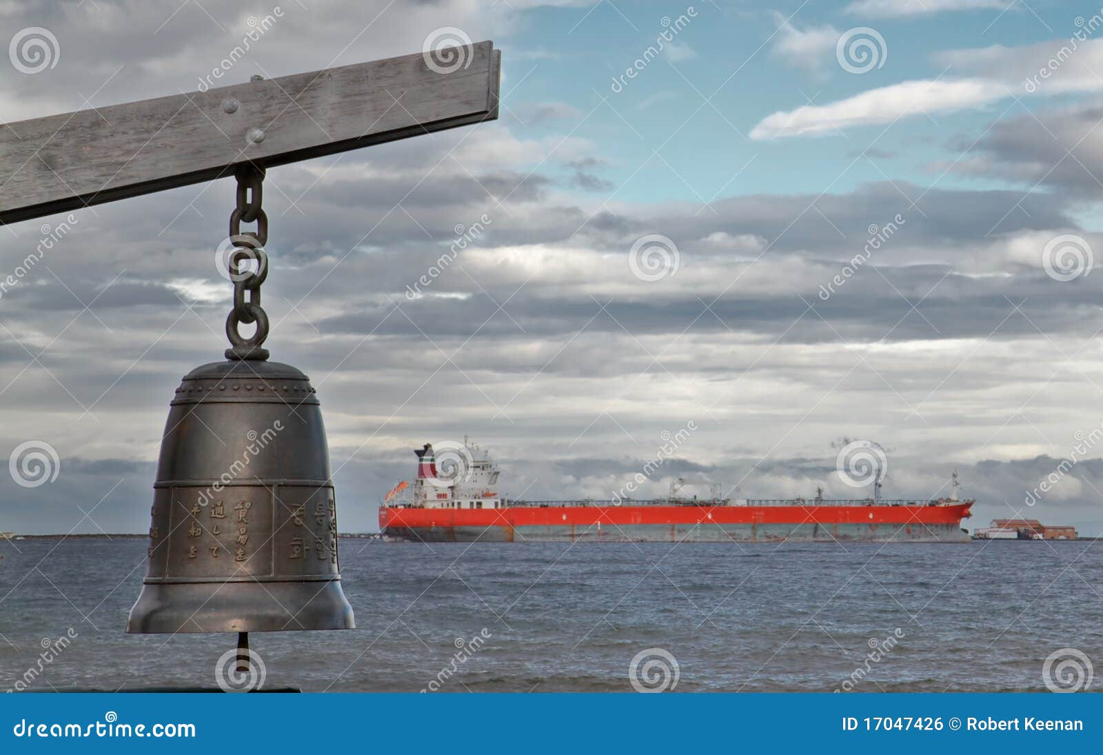 Chinese Bell and Ship stock photo. Image of oriental - 17047426