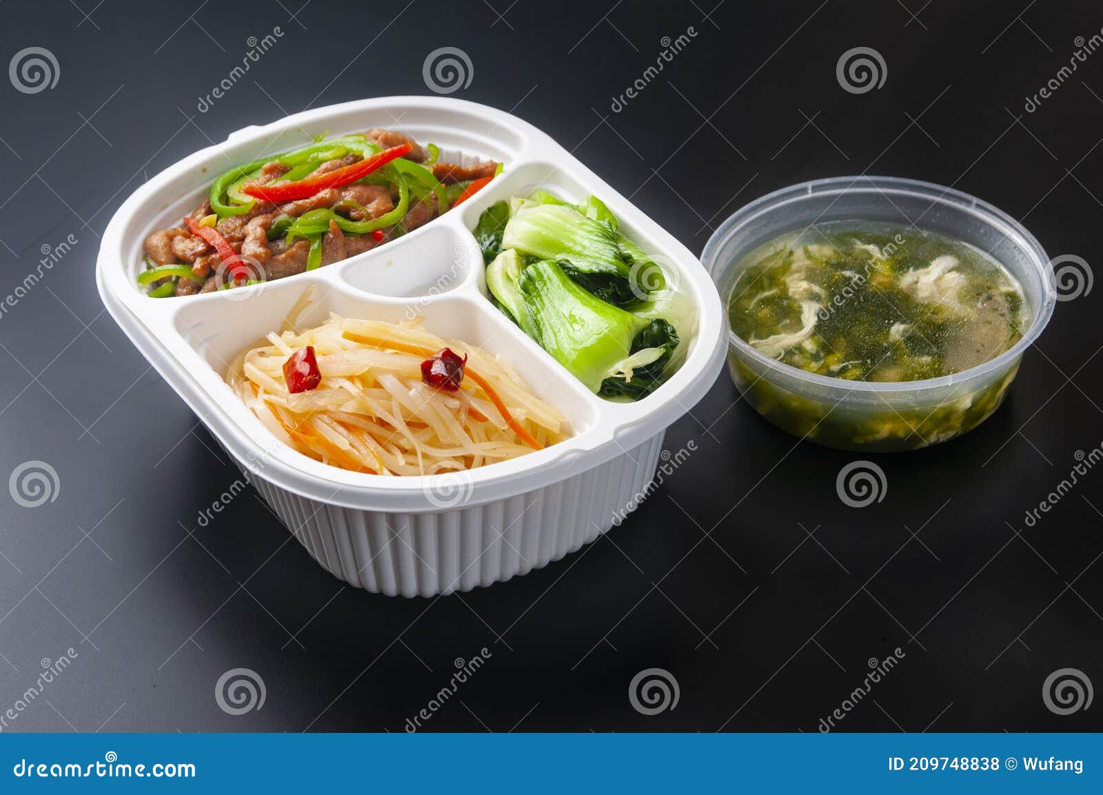 Chinese Bento Chinese Lunch Box Stock Photo - Image of fast, lunch ...