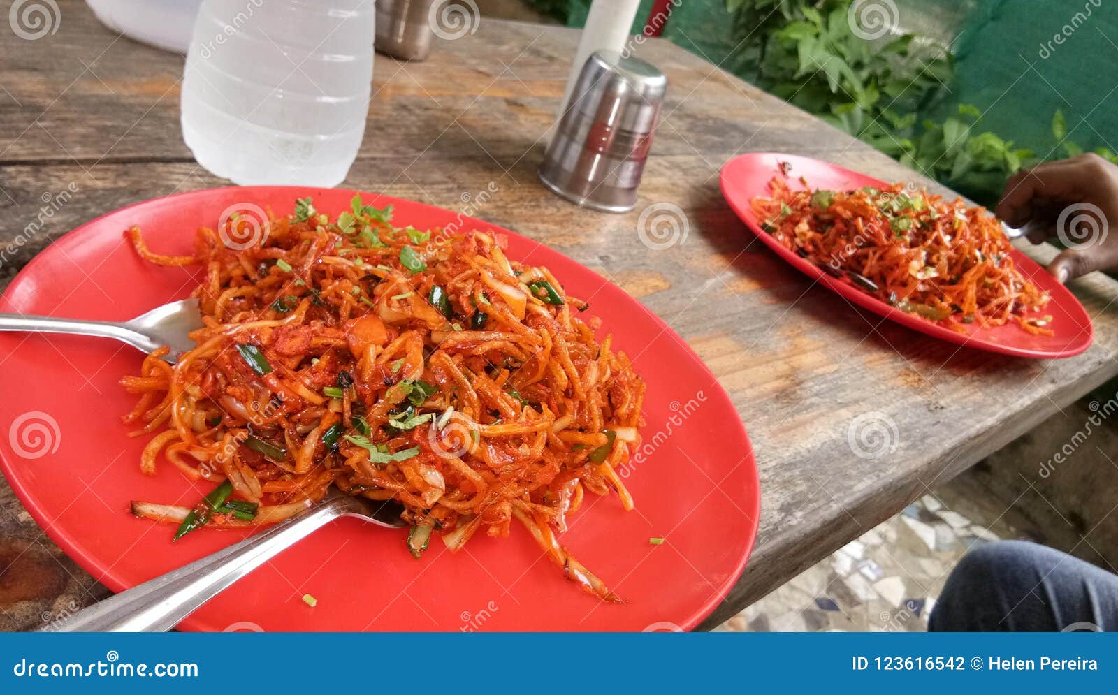 Red plates stock photo. Image of chinese, wooden, plates - 123616542