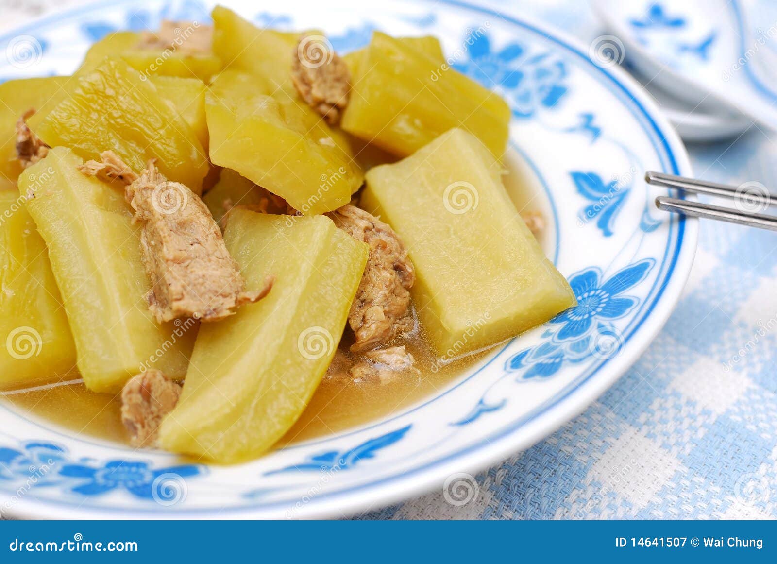 Chinese Bitter Gourd and Meat Cuisine Stock Image - Image of diet ...