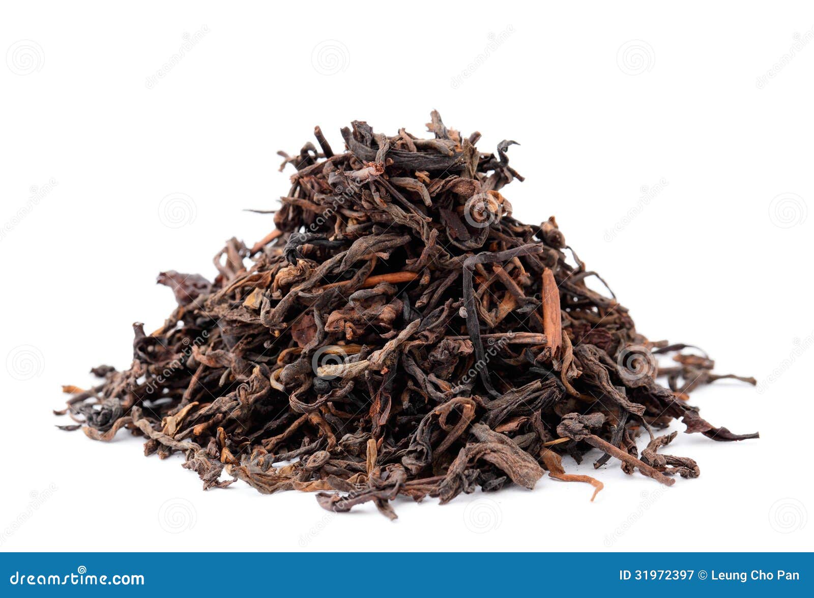 Chinese Black Tea Isolated on White Background Stock Image - Image of ...