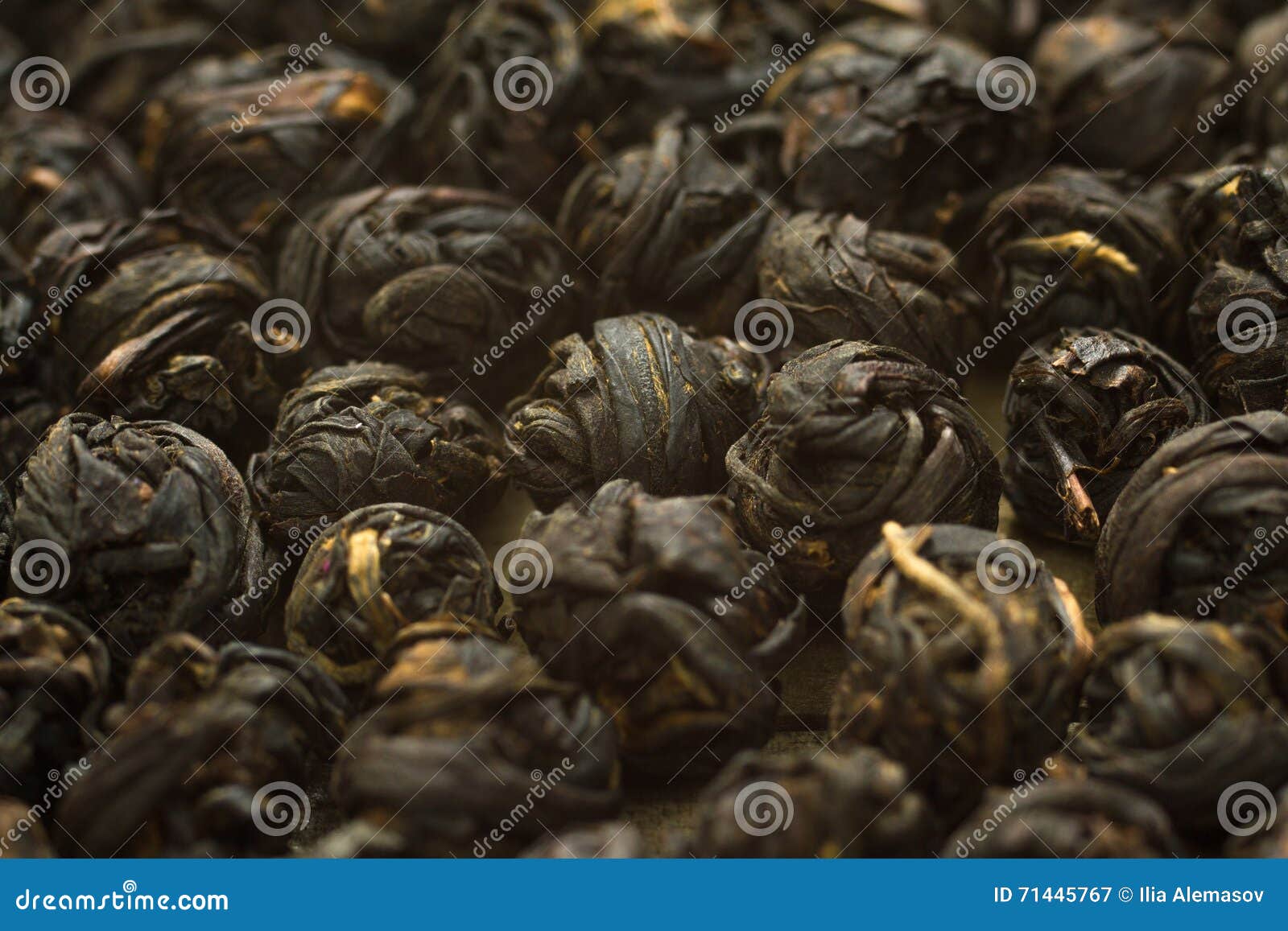 Chinese Black Tea Leaf Balls Stock Image - Image of natural, beverage ...