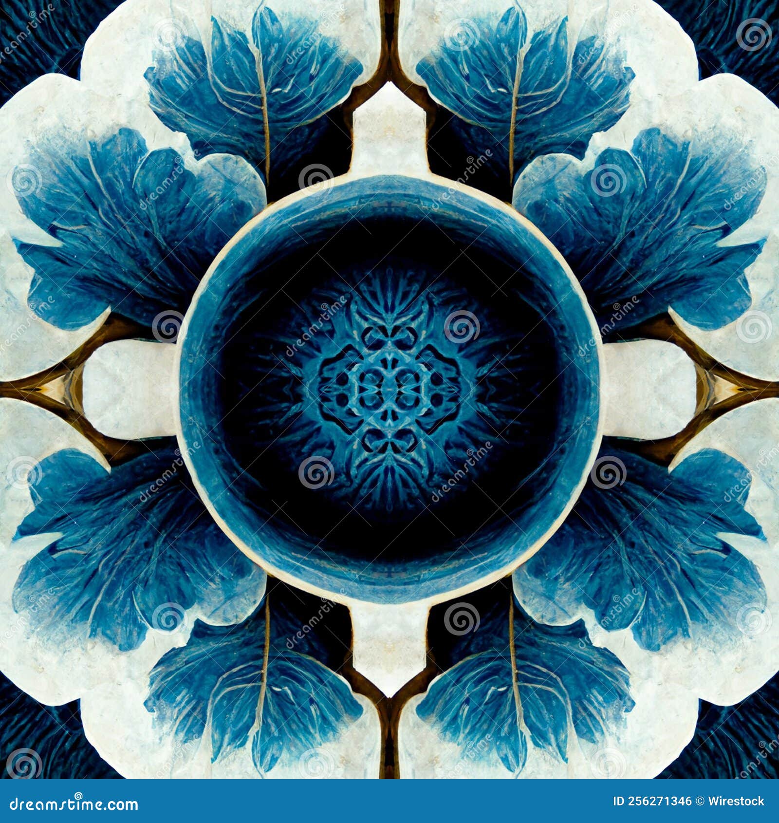 Chinese Blue Seamless Pattern Background Stock Illustration ...