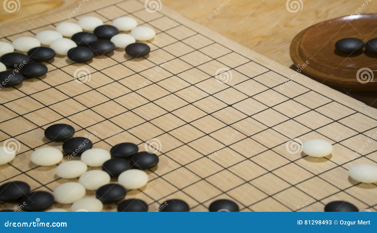 Chinese Board Game Go or Weiqi with Copy Space for Title Stock Image ...