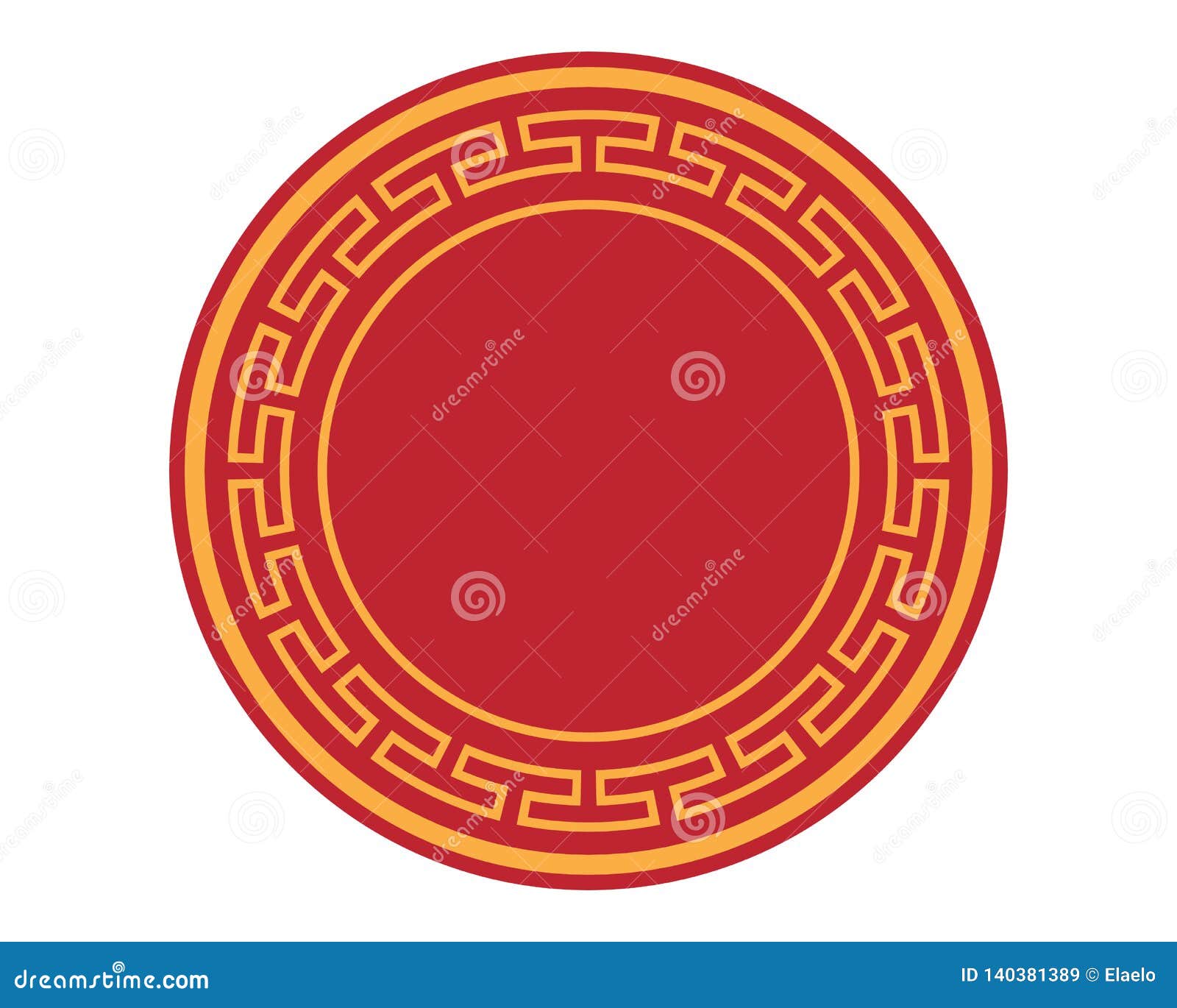 Chinese Border Design Cartoon Vector | CartoonDealer.com #140381389