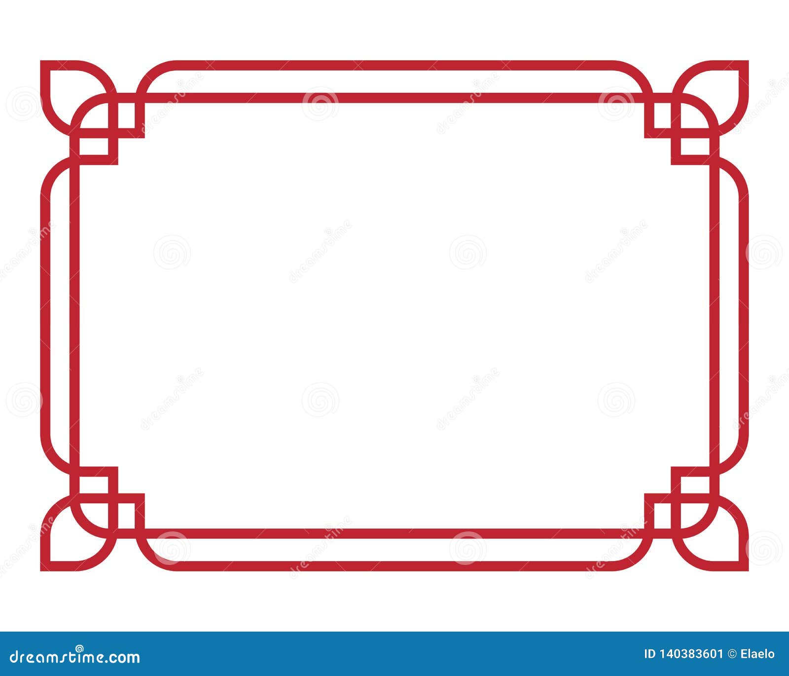 Chinese border design stock vector. Illustration of design - 140383601