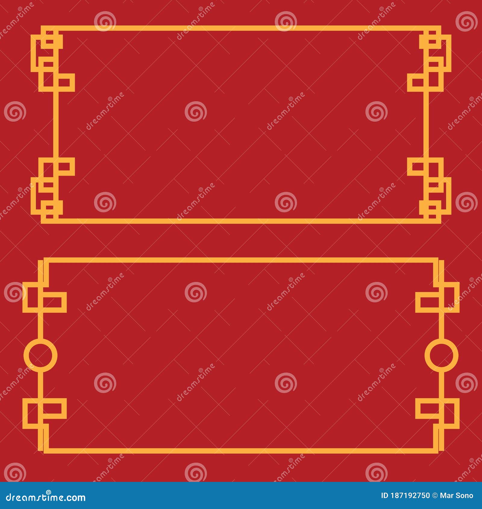 Chinese Border Vector Illustration Design Stock Vector - Illustration ...