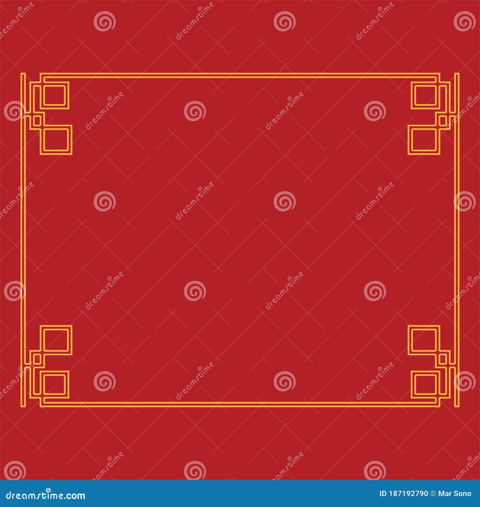 Chinese Border Vector Illustration Design Stock Vector - Illustration ...
