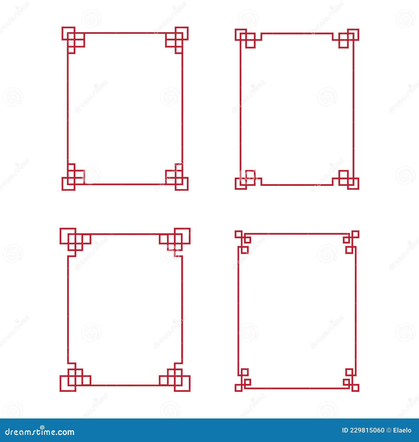 Chinese Border Vector Illustration Stock Vector - Illustration of ...