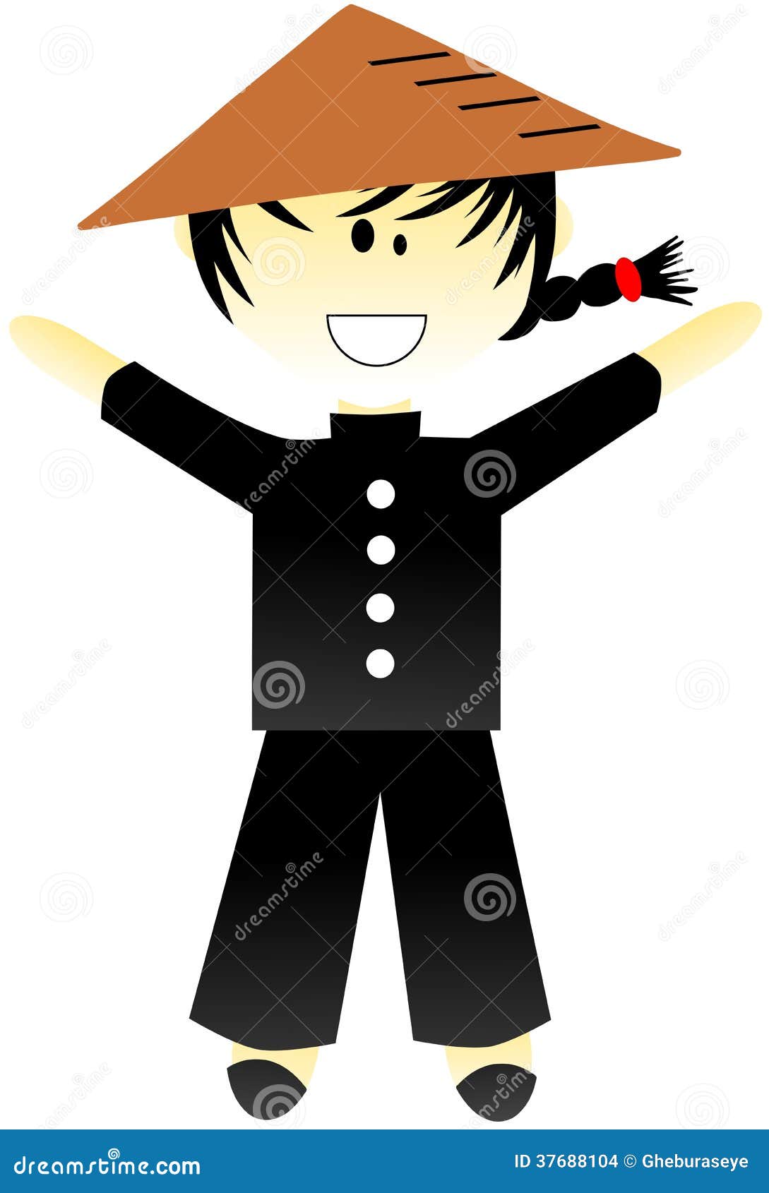Chinese Boy Cartoon Isolated Stock Photo - Illustration of male, small ...