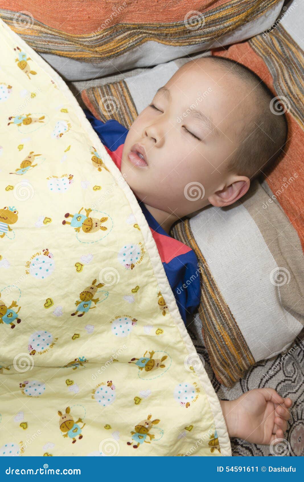 Chinese boy sleeping stock image. Image of home, asleep - 54591611