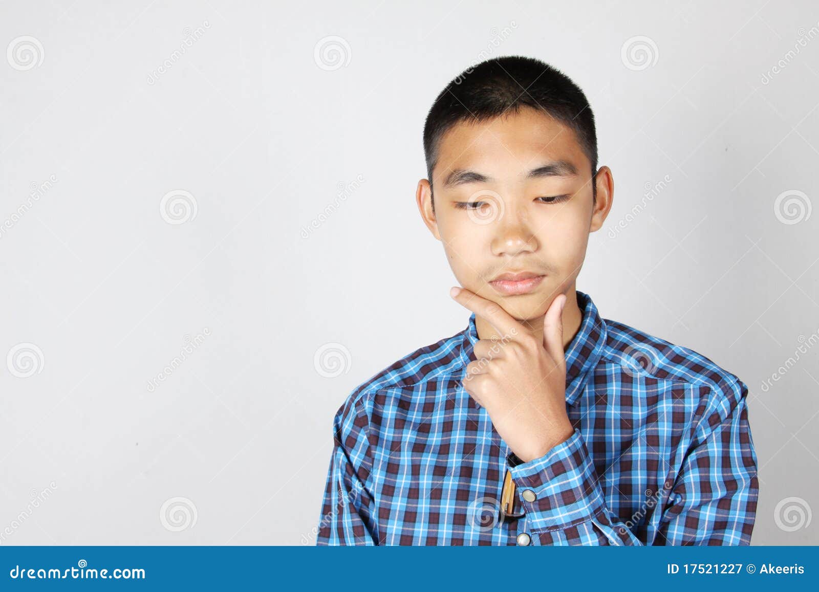 Chinese boy thinking stock image. Image of china, smily - 17521227