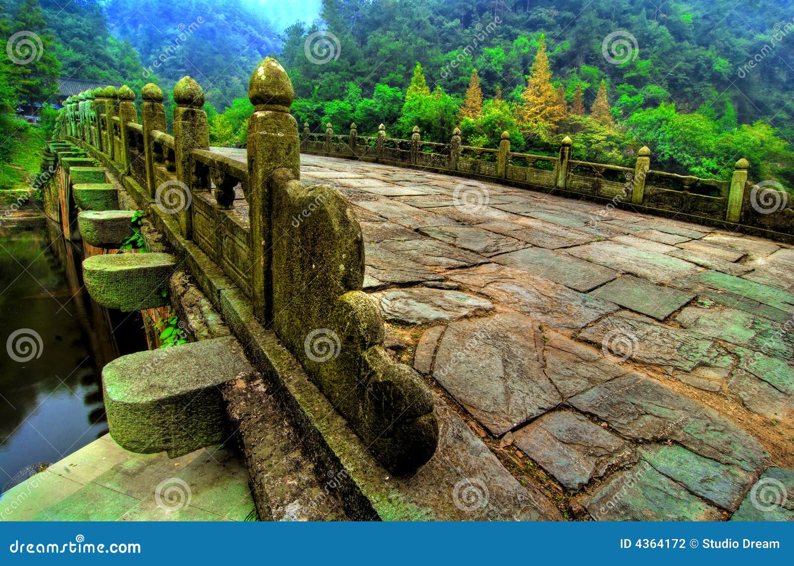 Chinese Bridge stock photo. Image of nature, trees, stone - 4364172