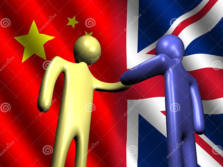 Chinese British meeting stock illustration. Illustration of britain ...