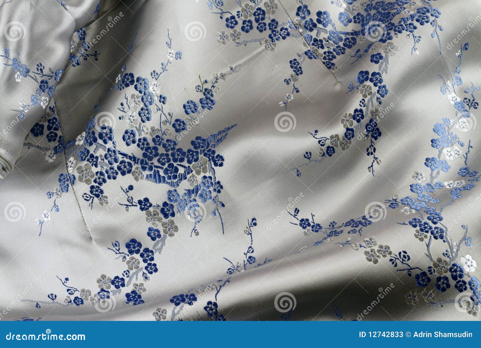 Chinese brocade stock image. Image of blue, brocade, cloth - 12742833