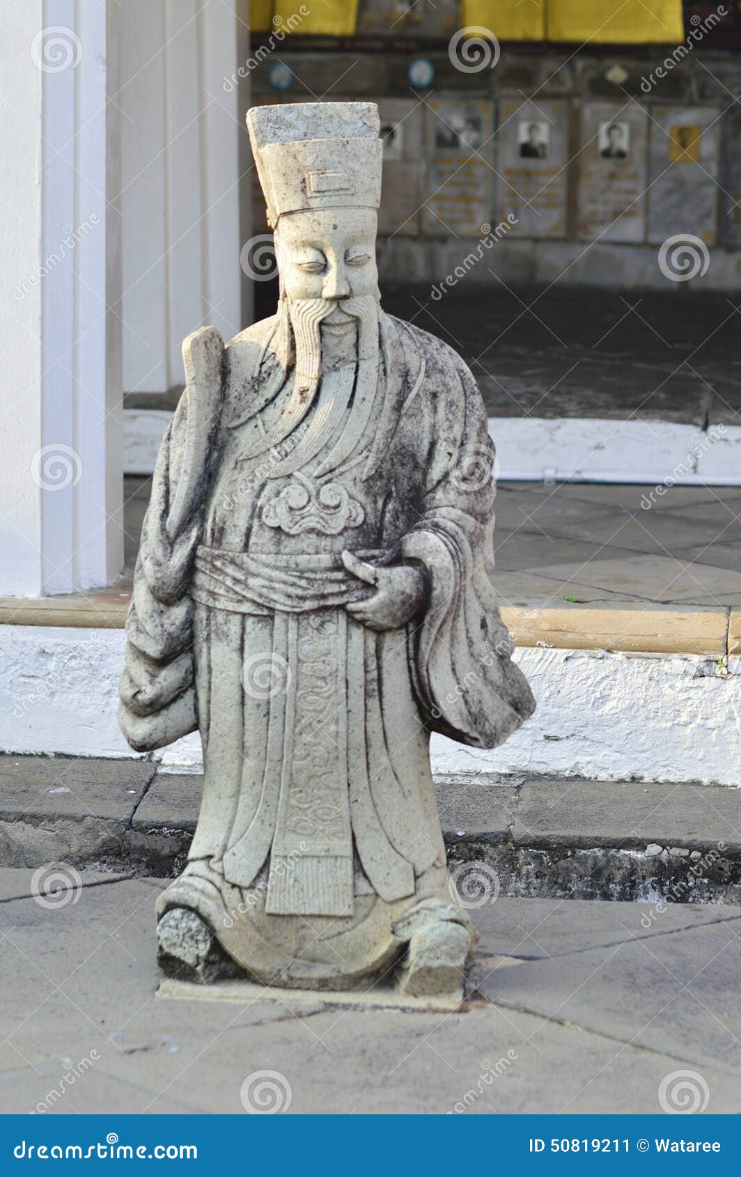 Chinese Buddhist Priest Statue Stock Image - Image of colorful, king ...