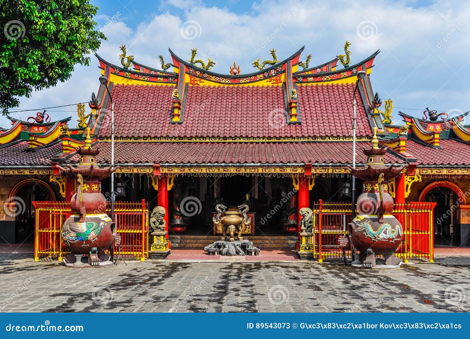 Chinese Buddhist Temple in Malang, Indonesia Stock Image - Image of ...